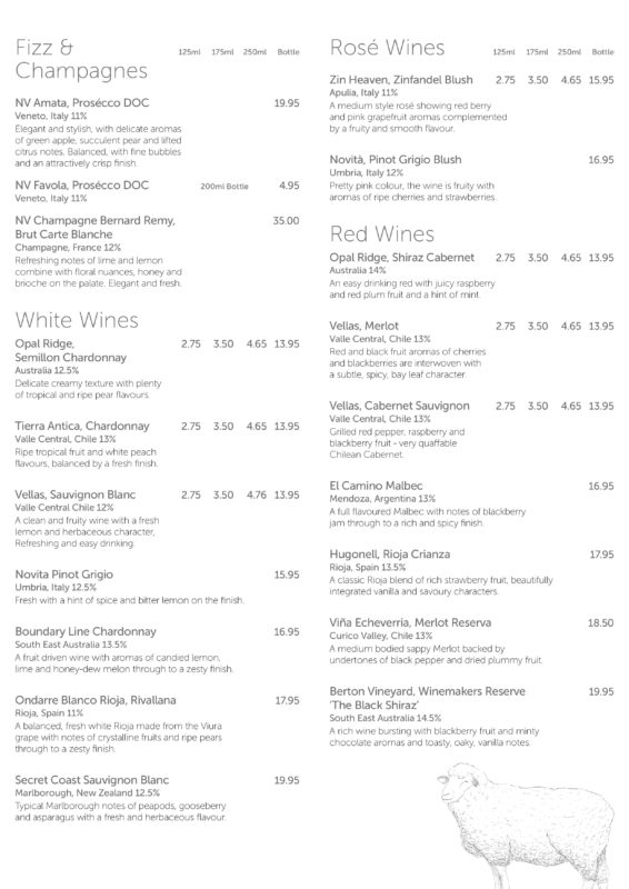 Menus - Fleece Farsley