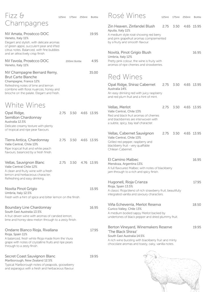 Menus - Fleece Farsley