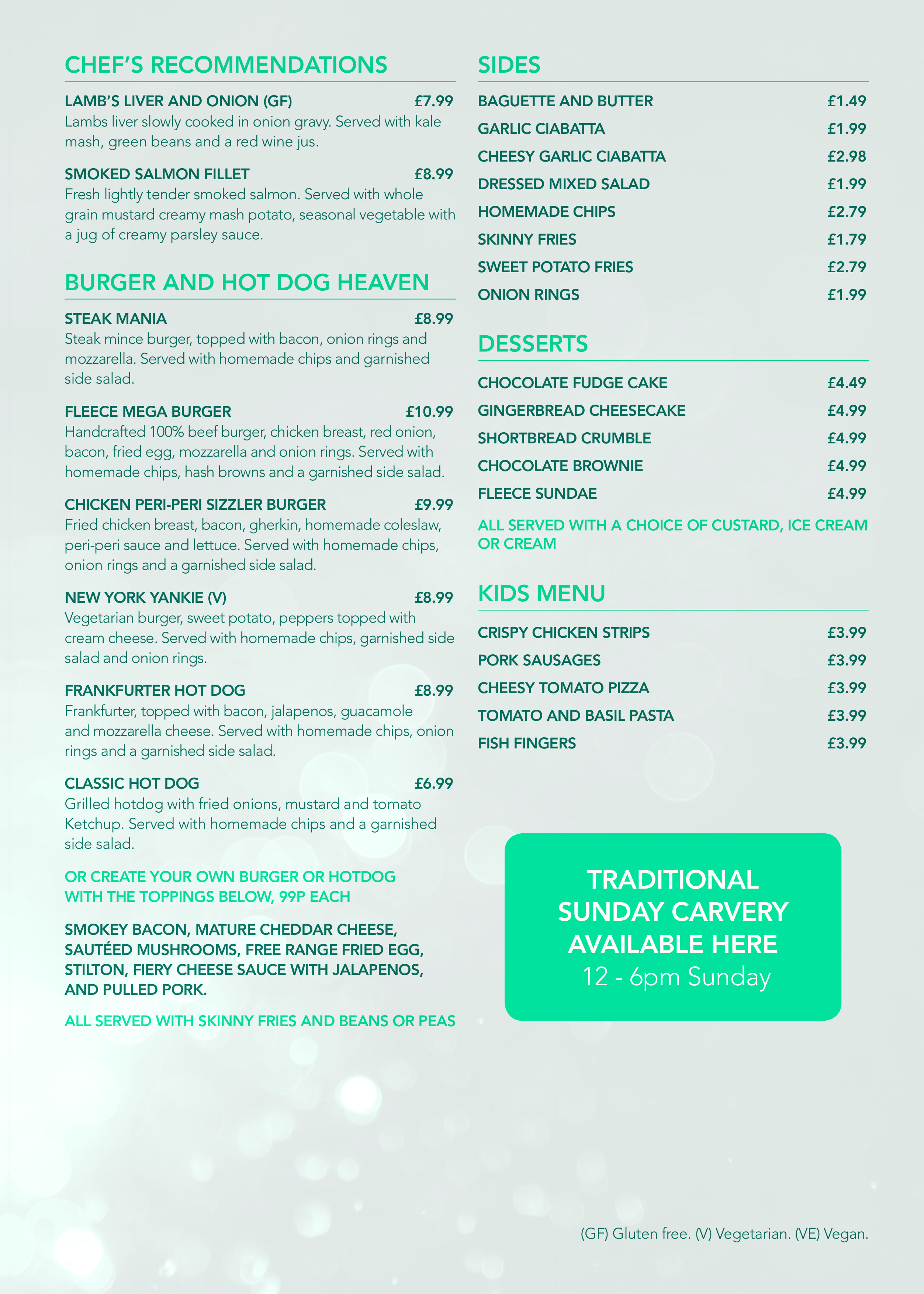 Menus - Fleece Farsley