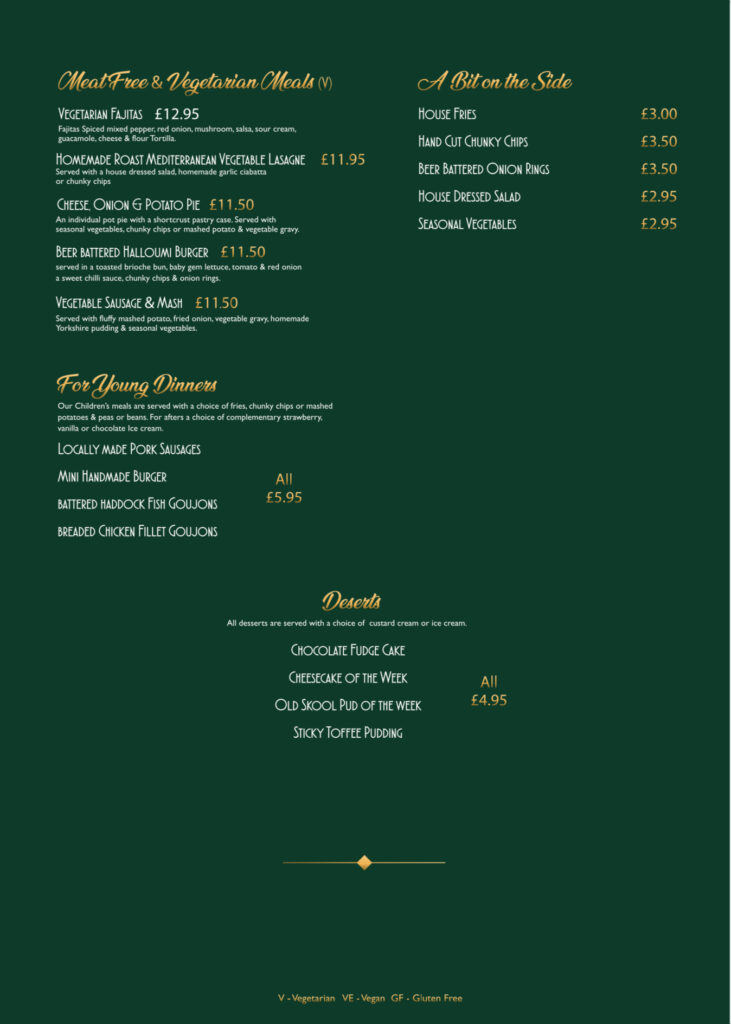 Menus - Fleece Farsley