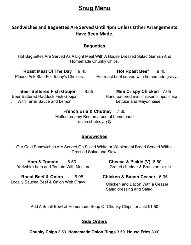 Menus - Fleece Farsley